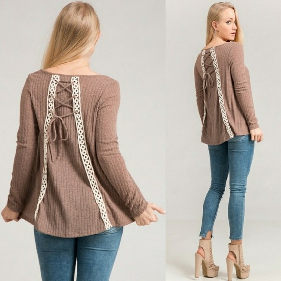 Fashionomics | Tops | Lace Up Back Top | Poshmark